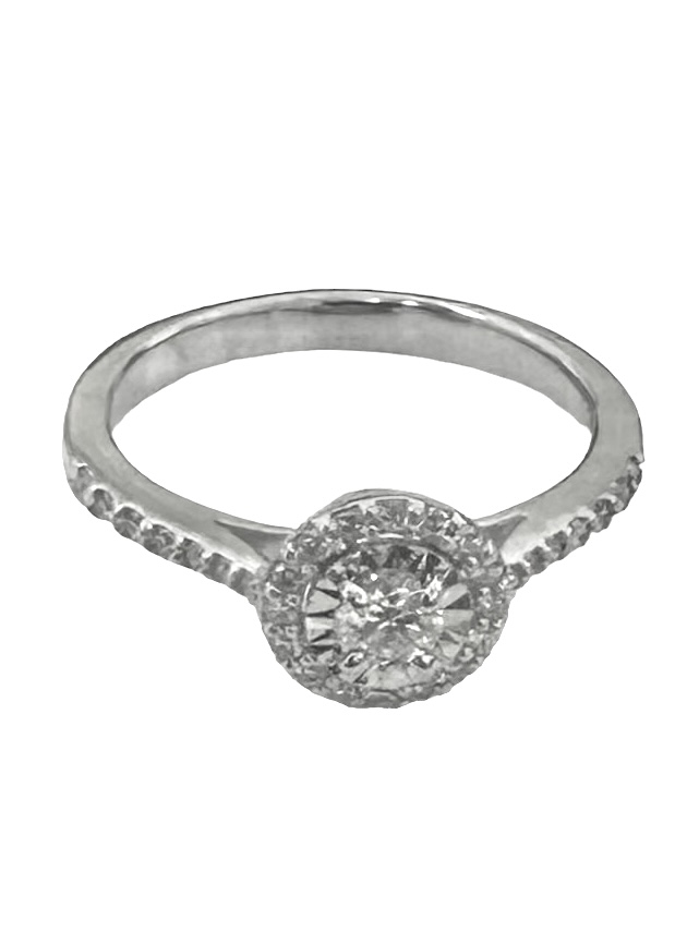 Illusion Setting Diamond Engagement Ring - Emperor Jewelry Co
